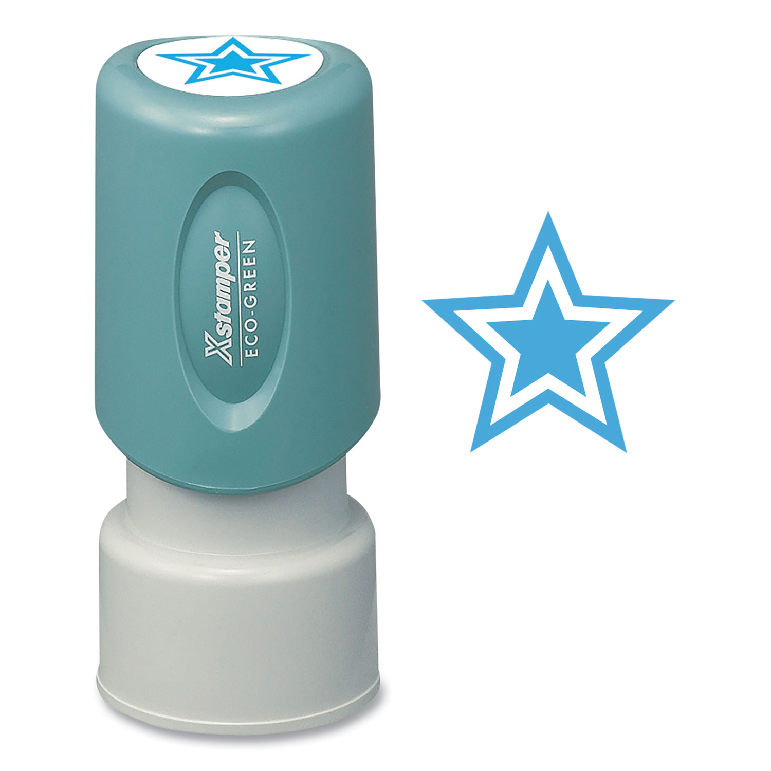 Specialty Stamp, Star Diagram, Light Blue | Plastic Express Inc.