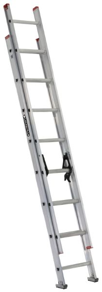 Louisville L-2324-16 Extension Ladder, 193 in H Reach, 200 lb, 1-1/2 in ...