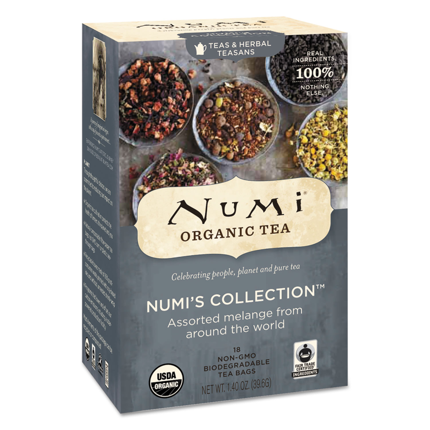 Organic Tea, Numi's Collection: Assorted, 18/Box | Plastic Express Inc.