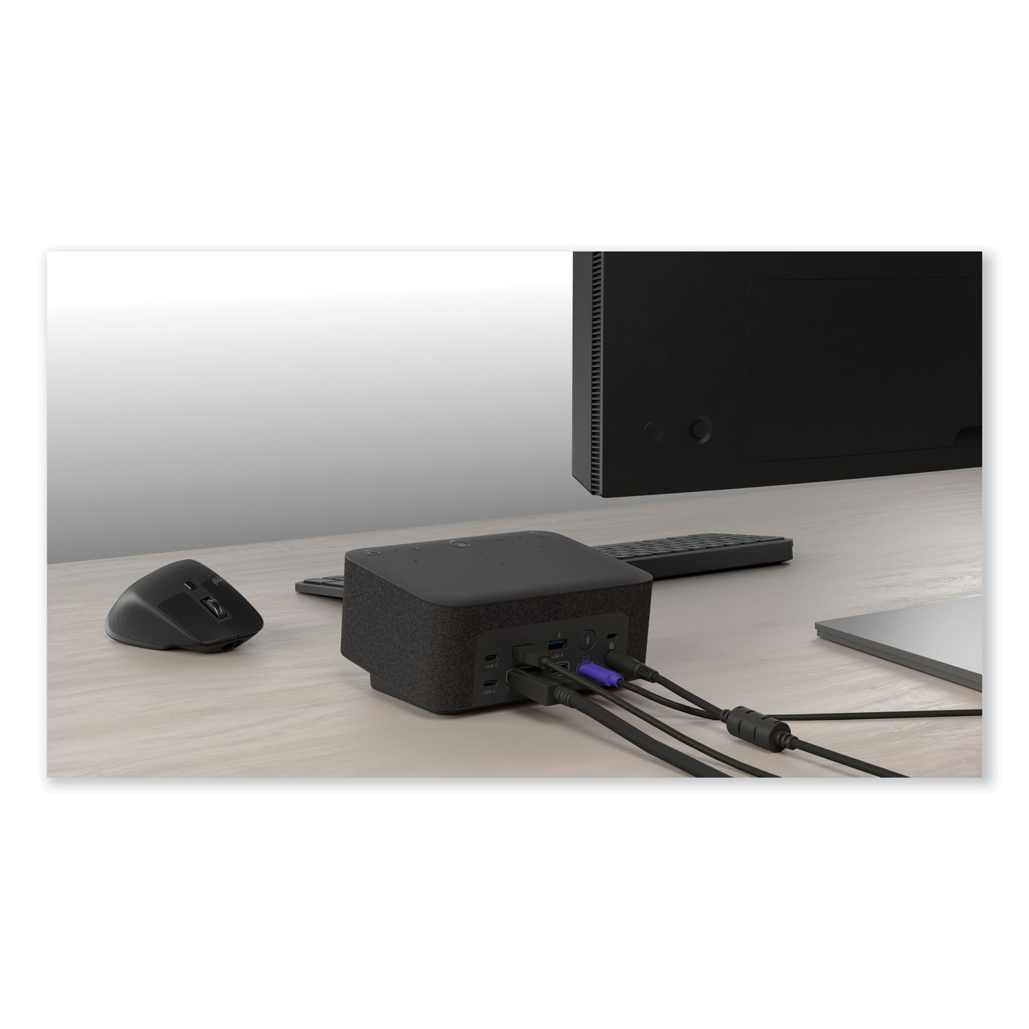 Teams Logi Dock, 1 HDMI/1 Displayport/2 USB A/3 USB C, Graphite ...