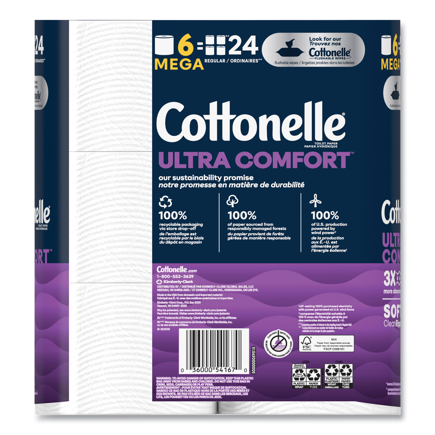 Ultra ComfortCare Toilet Paper, Soft Tissue, Mega Rolls, Septic Safe, 2 ...