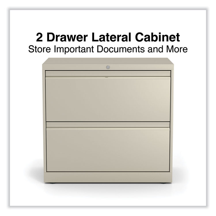 Lateral File, 2 Legal/Letter-Size File Drawers, Putty, 30" x 18.63" x ...
