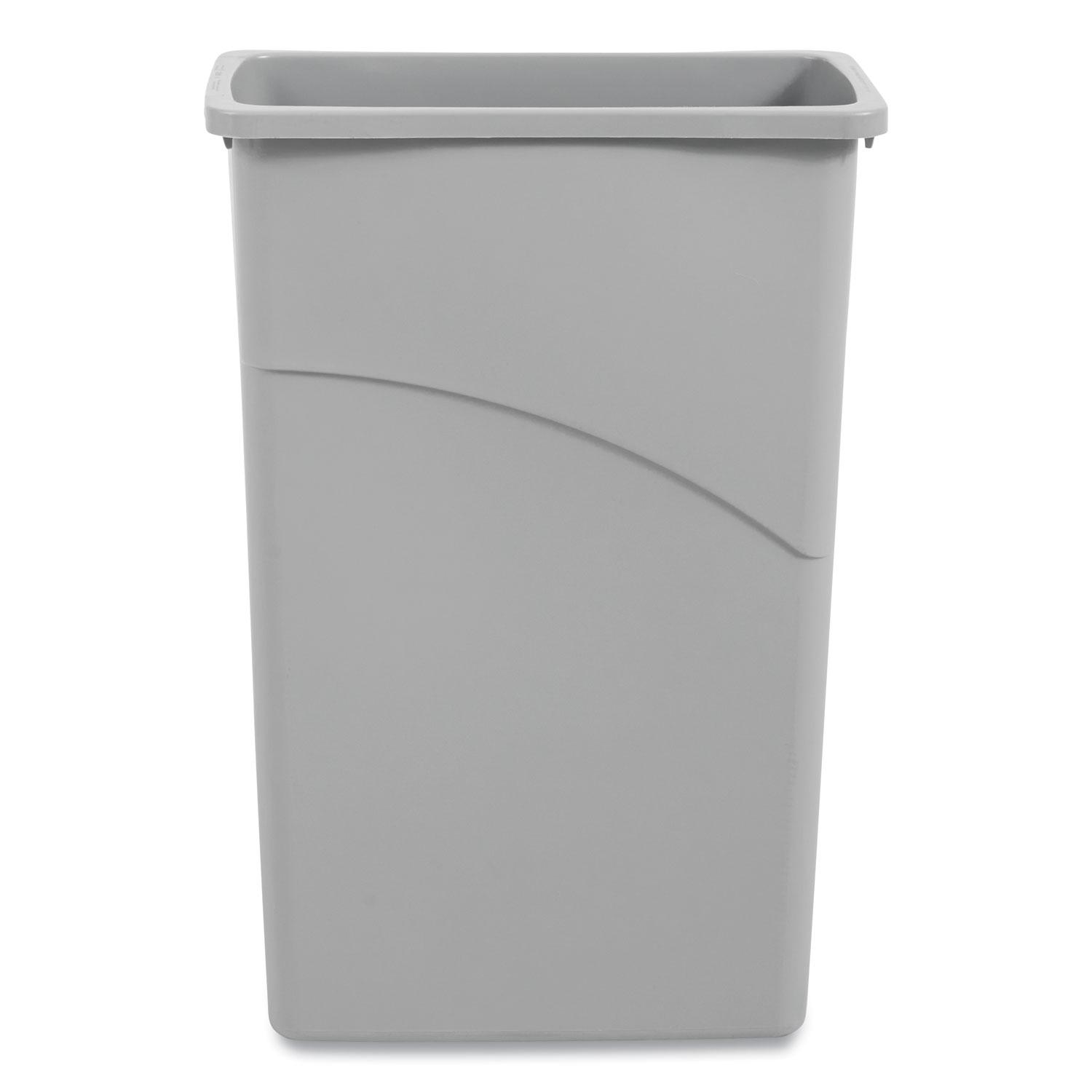 Slim Waste Container, 23 gal, Gray, Plastic | Plastic Express Inc.