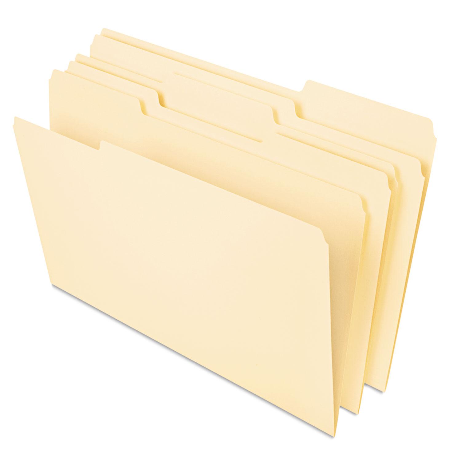 Deluxe Heavyweight File Folders, 1/3-Cut Tabs, Letter Size, Manila, 50 ...