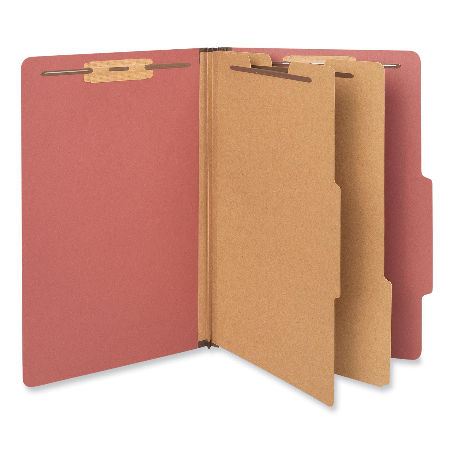 Six-Section Classification Folders, Heavy-Duty Pressboard Cover, 2 ...