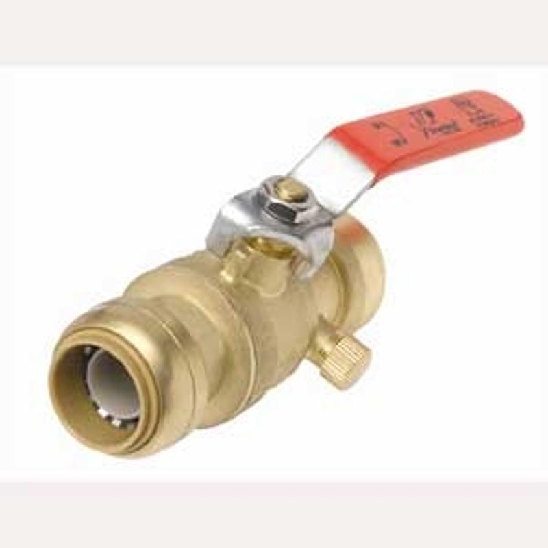 RELIANCE WORLDWIDE 22306LFCA Ball Valve with Drain, 1 in Connection ...