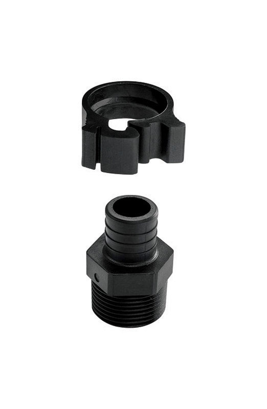 Flair-It PEXLOCK 30779 Pipe Adapter, 1 in, Male, Polysulfone, Black ...