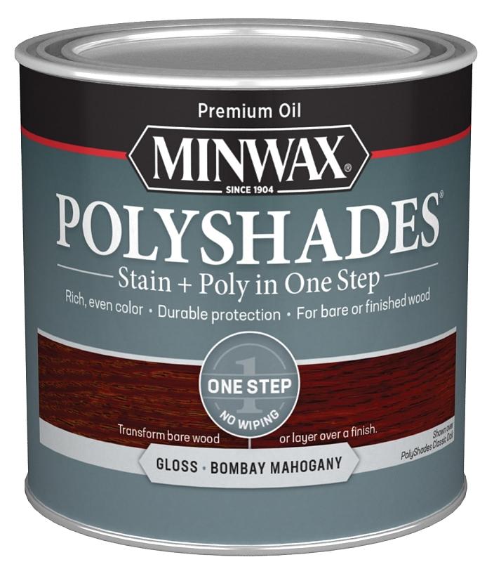 Minwax PolyShades 21480 Wood Stain and Polyurethane, Gloss, Bombay ...