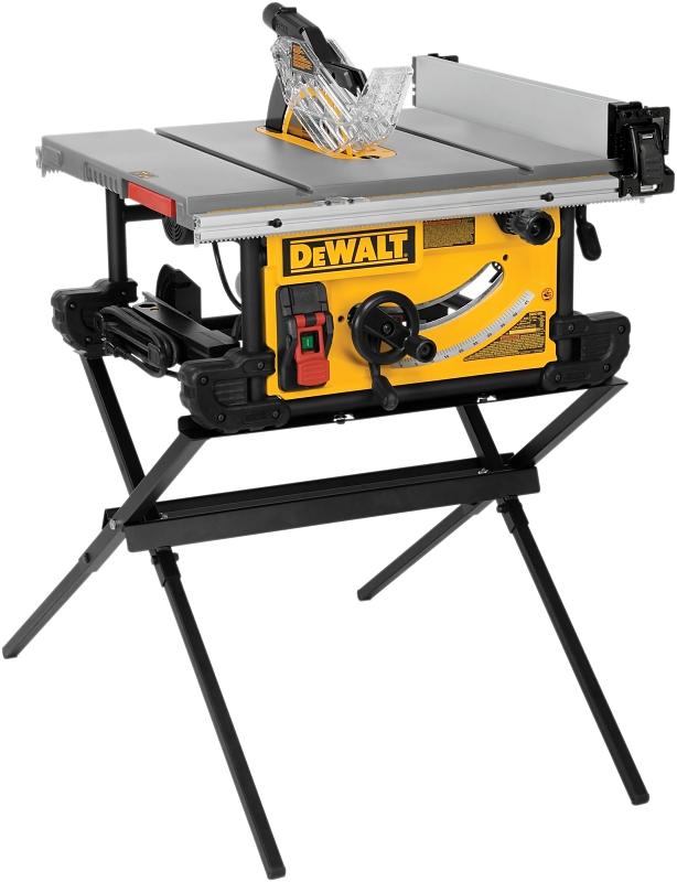 DeWALT DWE7491X Table Saw with Scissor Stand, 120 VAC, 15 A, 10 in Dia ...