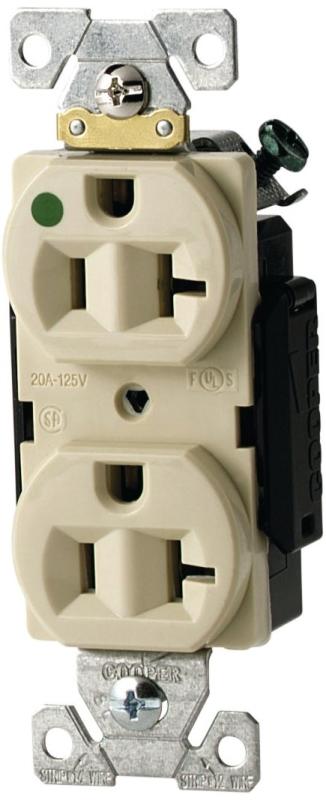 Eaton Wiring Devices AH8300V Duplex Receptacle, 2-Pole, 20 A, 125 V ...