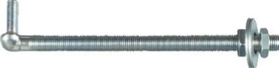 National Hardware 130674 Full Threaded Bolt Hook, 12 in L, Steel, Zinc ...