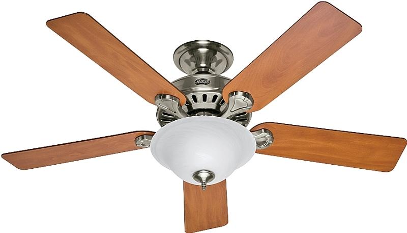 Hunter 53249/28723 Ceiling Fan, 5-Blade, Blackened Rosewood/Chestnut Blade, 52 in Sweep, 3-Speed ...
