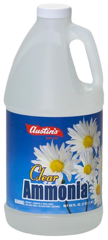 Austin 51 Clear Ammonia, 64 oz Bottle, Liquid, Pungent Ammonia ...