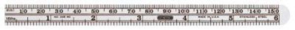 GENERAL 305ME Precision Measuring Ruler with Graduations, SAE/Metric ...