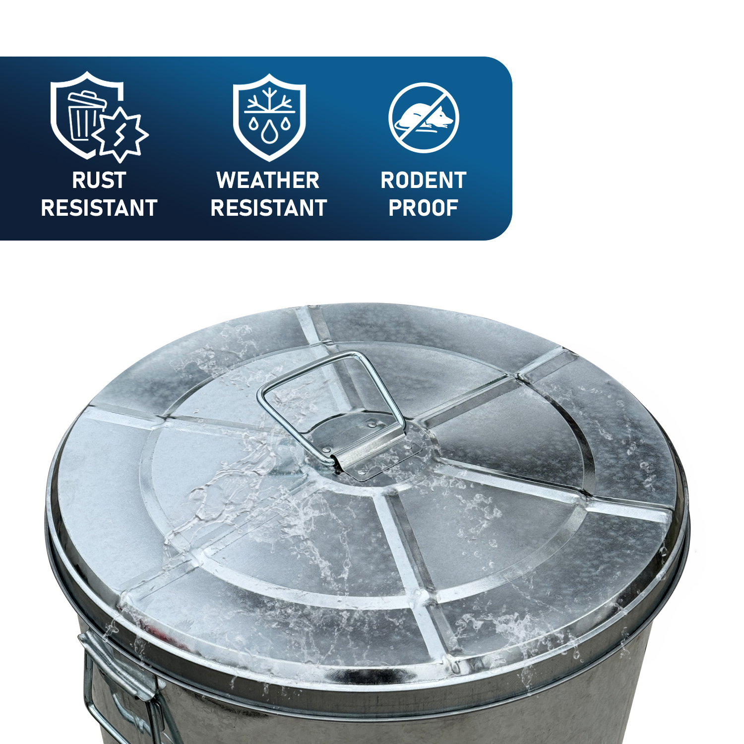 20-Gallon Galvanized Steel Round Trash Can | Plastic Express Inc.