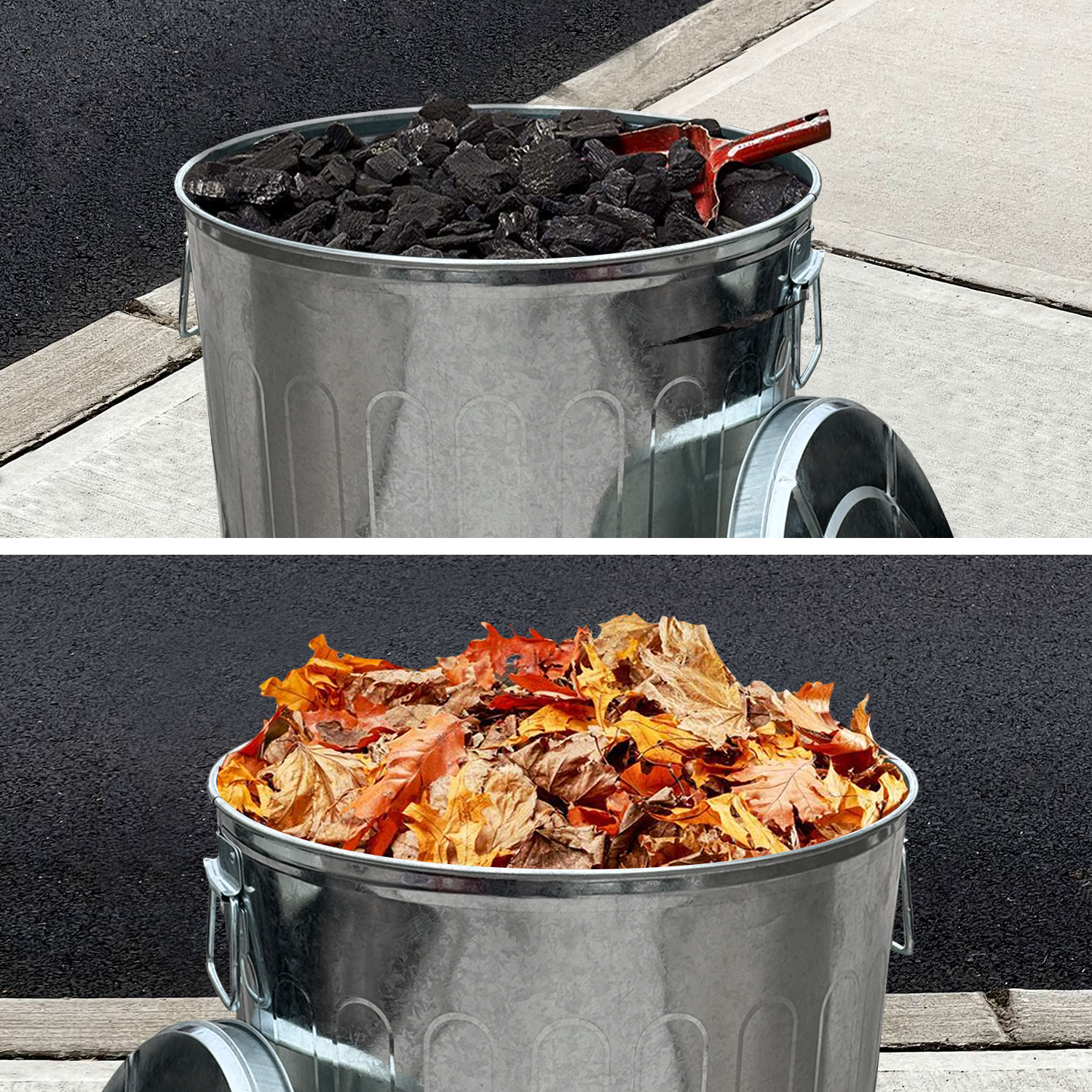 20-Gallon Galvanized Steel Round Trash Can | Plastic Express Inc.